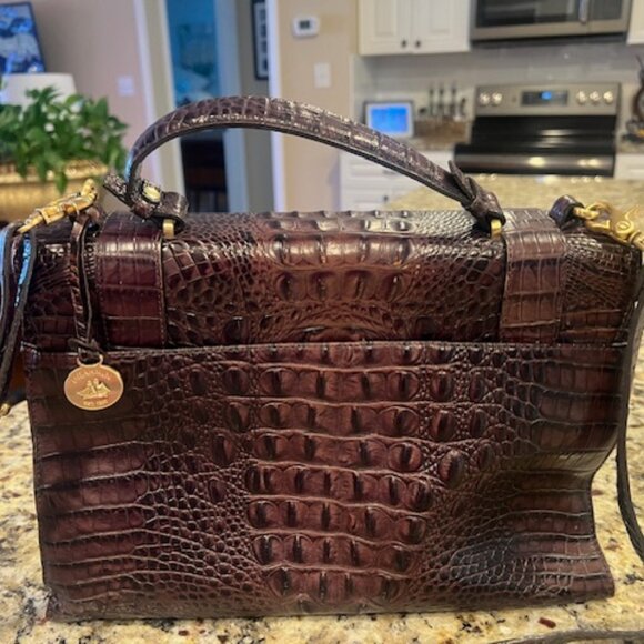 Brahmin | Bags | Vintage Brahmin Kaitlin Top Handle Briefcaseipod Case ...